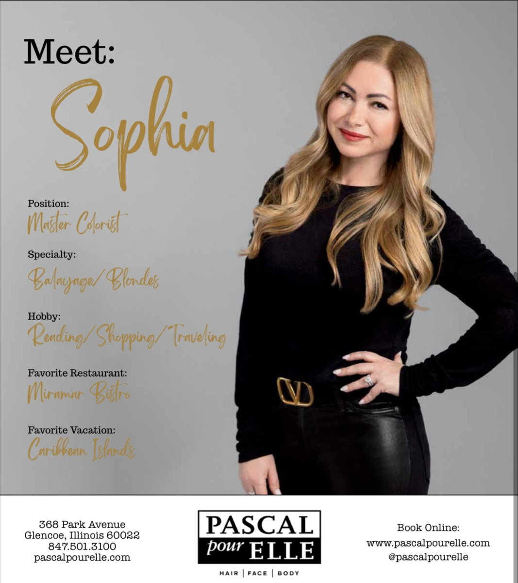 Meet Sophia – Pascal pour Elle and Pascal Paris